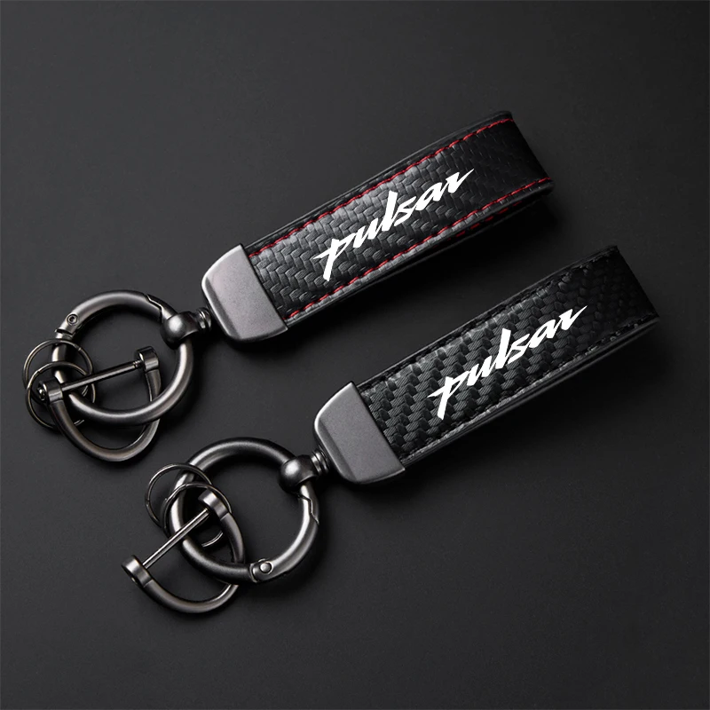 High-Grade-Carbon-Fiber-Motorcycle-Keychain-Holder-Keyring-for-Bajaj ...