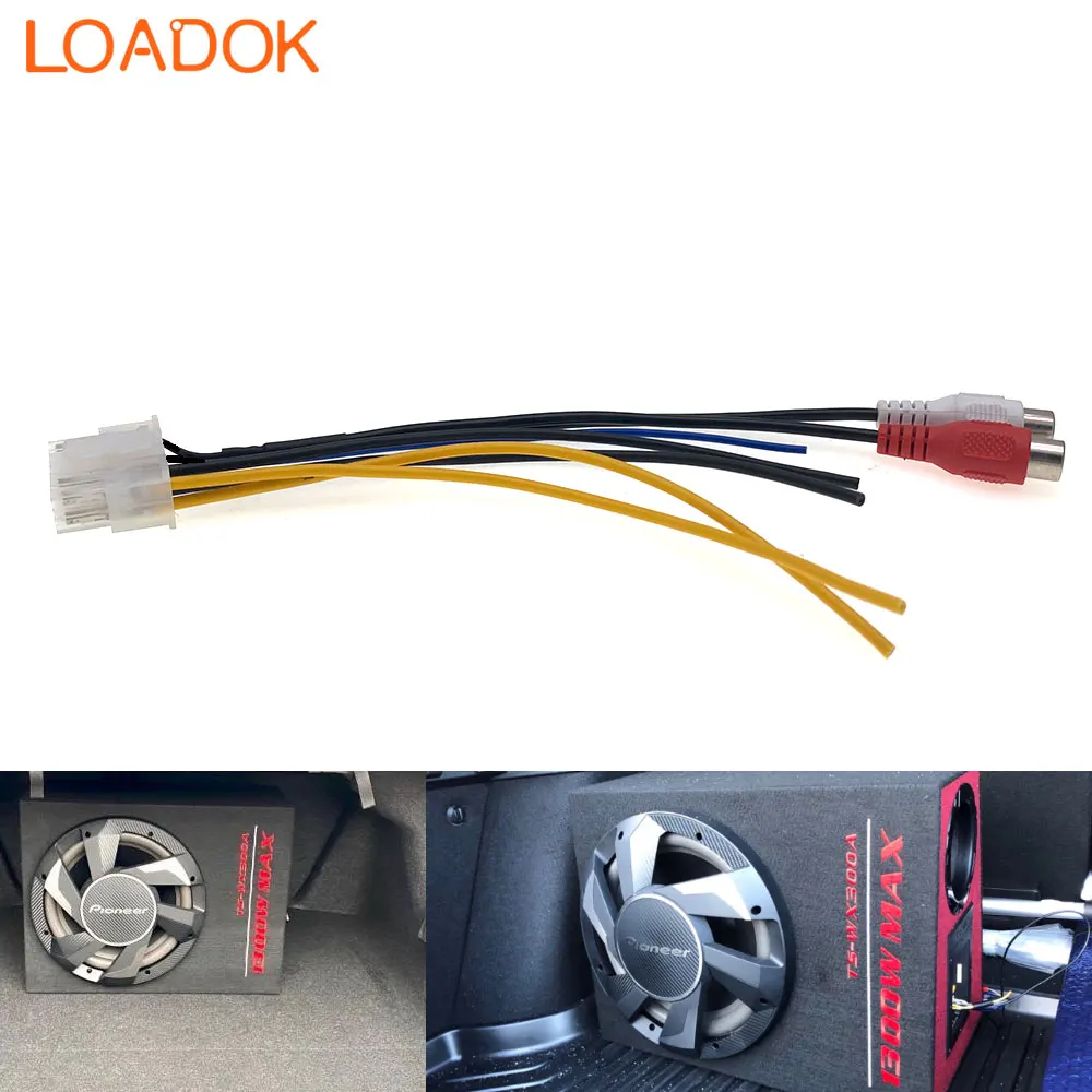 10-Pin-Car-Stereo-Amplifier-Power-Harness-Sub-woofer-RCA-Plug-For ...