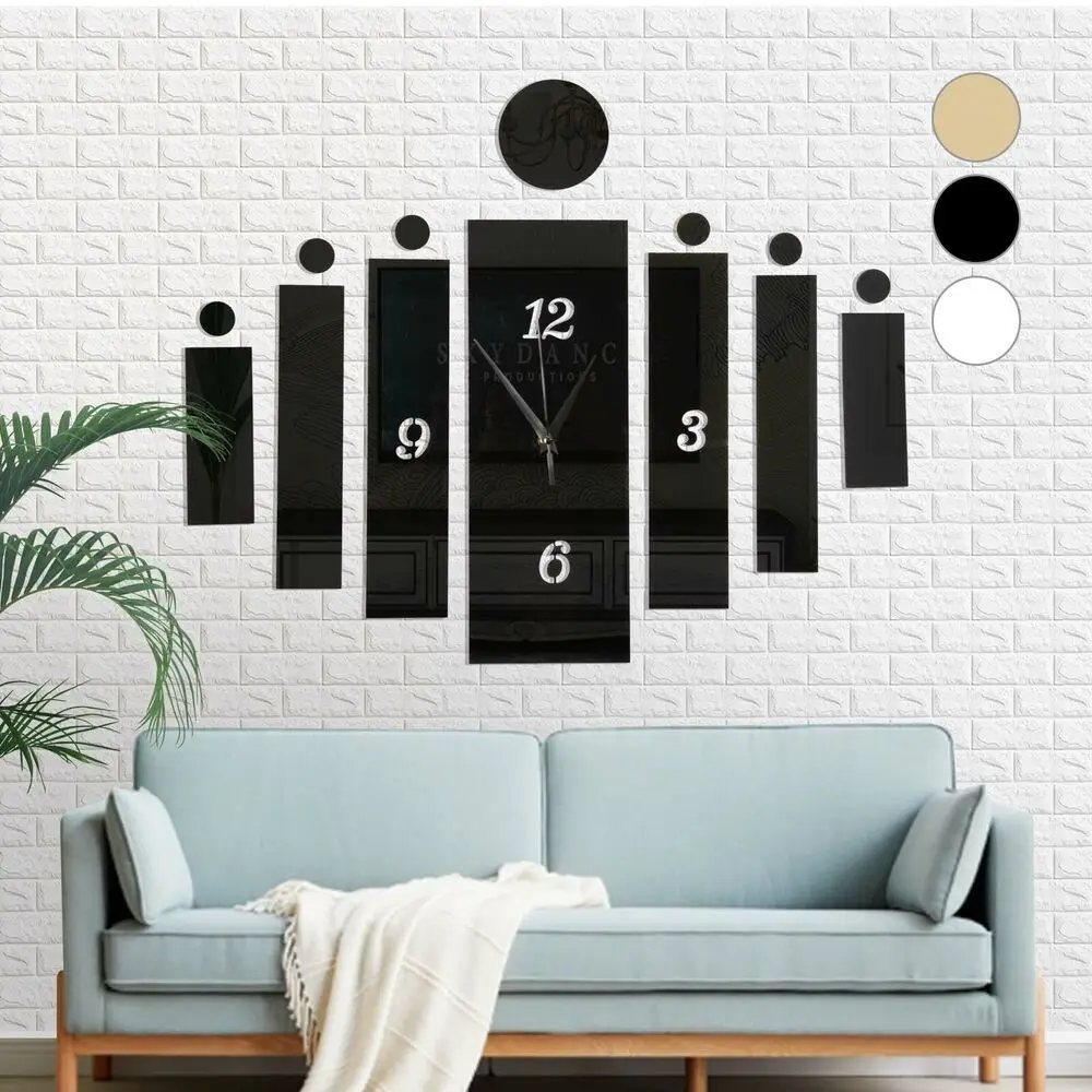 3D Number Mirror Art Clock Wall Watch Sticker Creative DIY Silent Wall ...