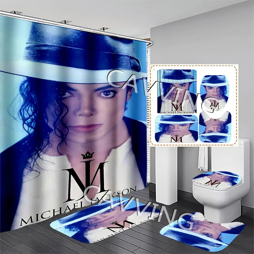 Michael-Jackson-3D-Printed-Shower-Curtains-Waterproof-Bathroom-Curtain ...