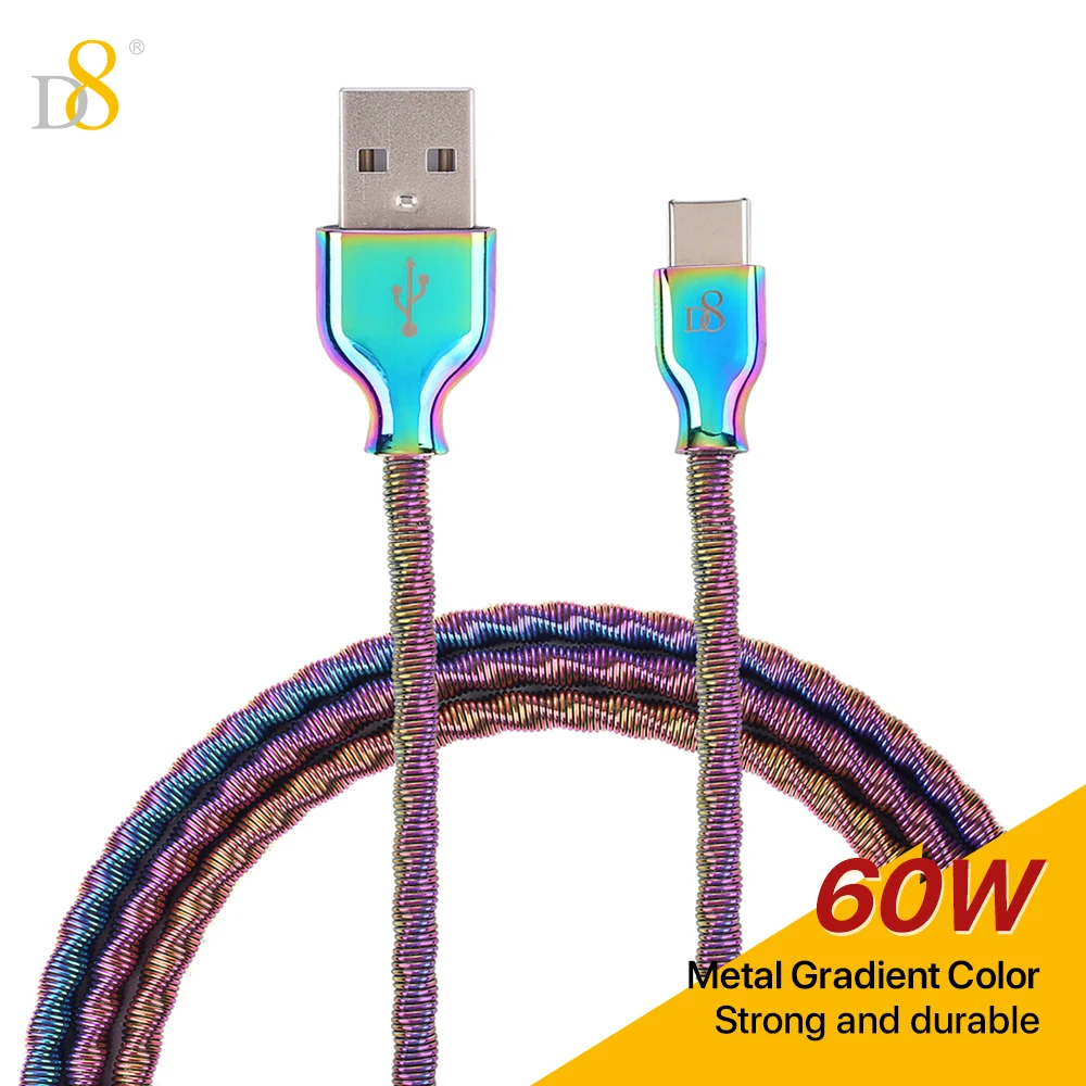 D8 USB C Cable Power Cord Charger Suitable For Huawei Samsung Galaxy ...