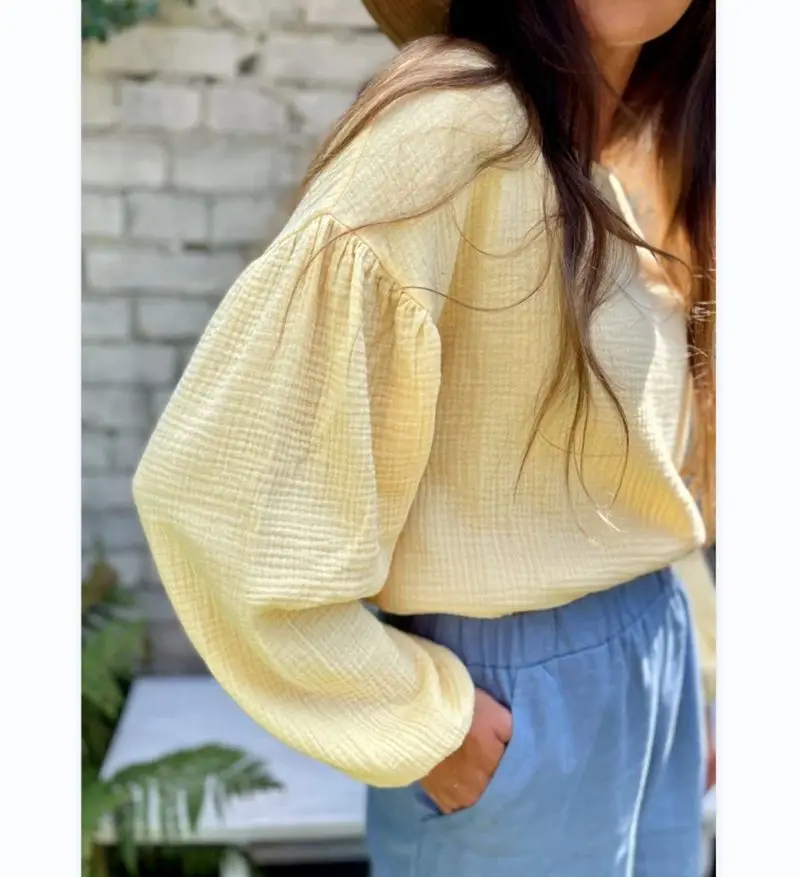 Tops Blouses Cotton | Muslin Shirt Clothing | Ladies Muslin Blouse ...
