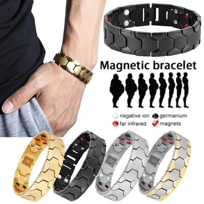 Mens-Magnetic-Lymph-Drainage-Detox-Bracelet-Slimming-Therapy-Bracelet ...