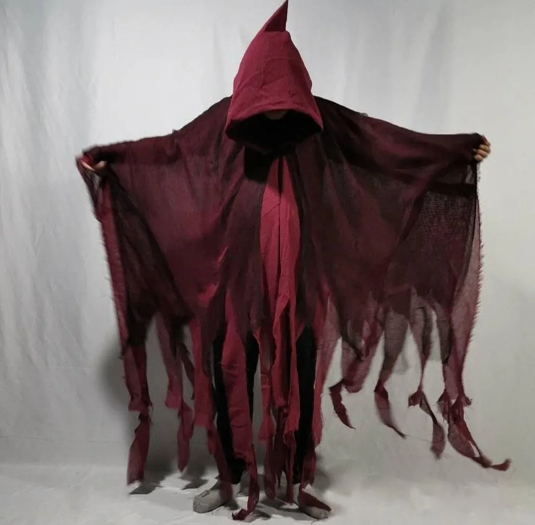 Halloween Ghost Costume Cosplay Adult Death Cloak Horror Zombie ...