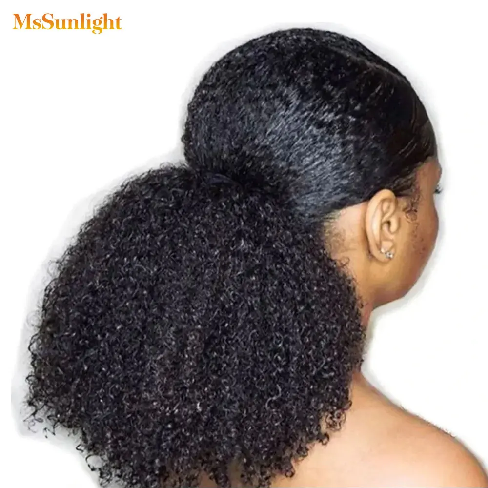 Cola-de-Caballo-rizada-Afro-mongol-para-mujeres-negras-cola-de-caballo ...