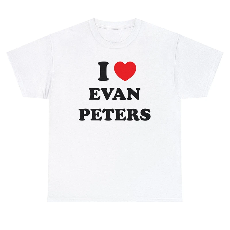 Camisetas-de-algod-n-con-estampado-de-I-Love-Evan-Peters-para-mujer ...