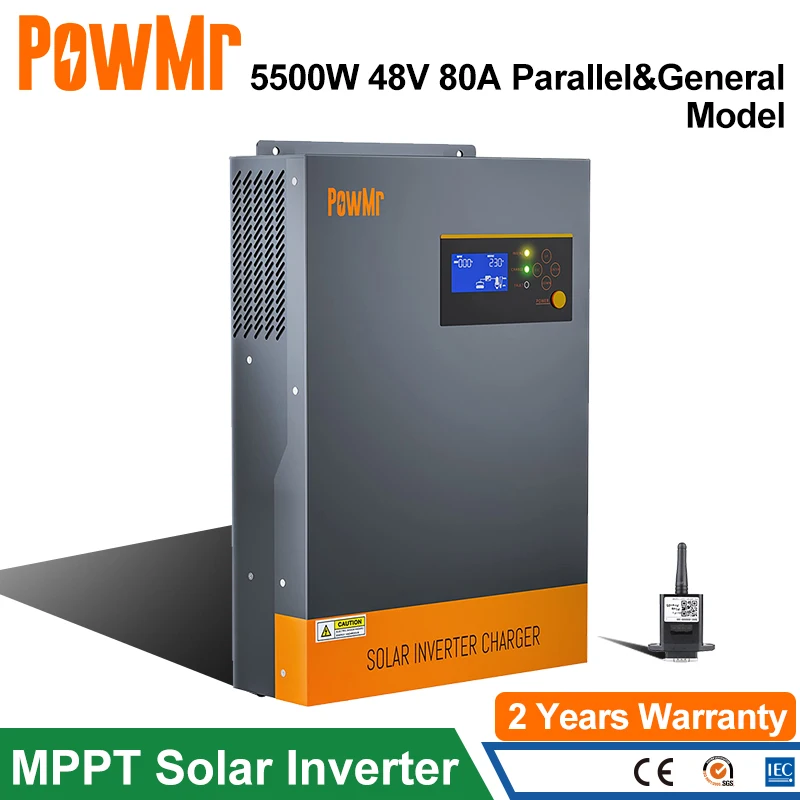 PowMr-Parallel-Hybrid-Solar-Inverter-48V-With-MPPT-80A-Charge-Controller-5500W-230VAC-Output ...
