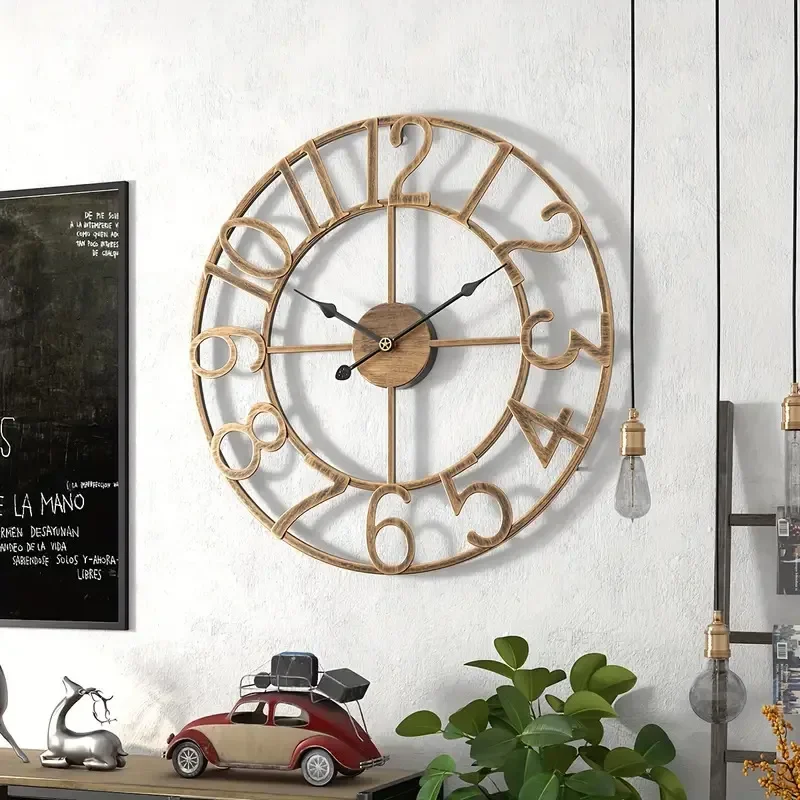 Retro-Metal-Wall-Clock-Creative-Iron-Art-Decoration-Digital-Living-Room ...