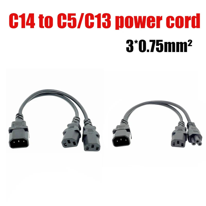 C14-To-C5-C13-Power-Extension-Cable-3-0-75mm-250V-Y-Type-Splitter ...
