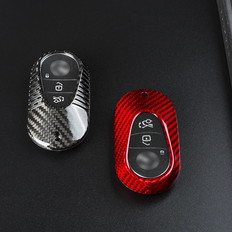 Real-Carbon-Fiber-Car-Key-Case-For-Mercedes-Benz-2022-C-S-Class-W206 ...