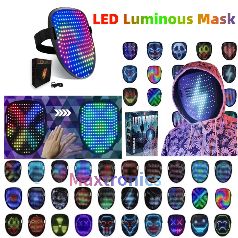 NEW-RGB-LED-Luminous-Mask-Full-Color-Face-Changing-Glowing-Mask ...