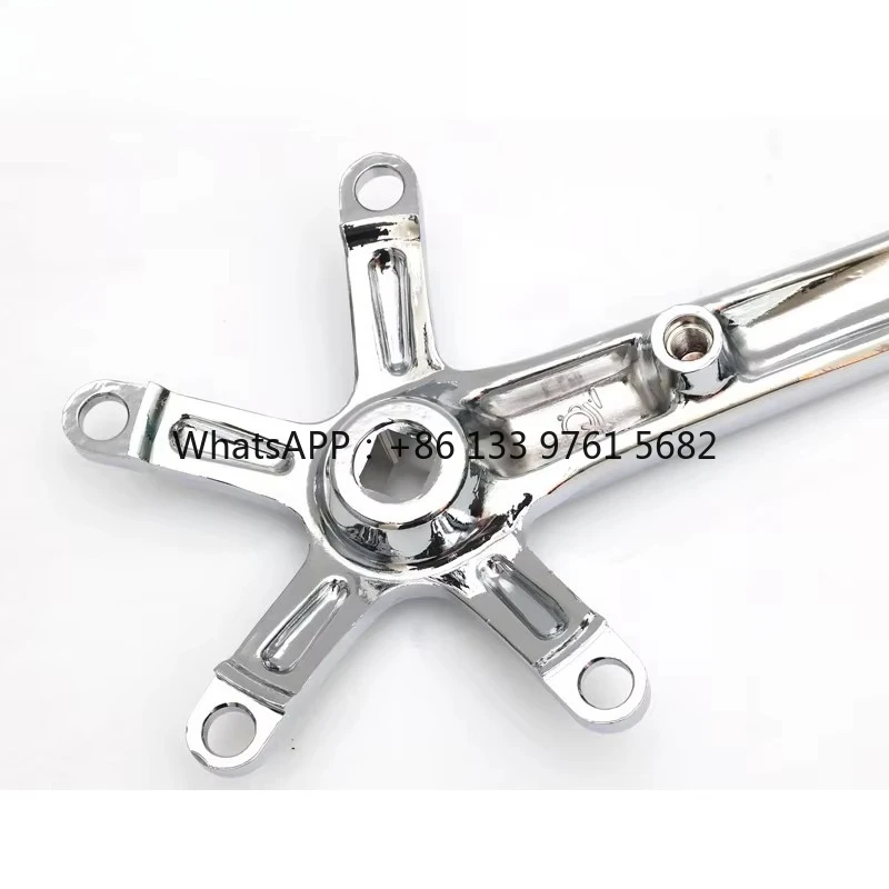 AGEKUSL Bike Square Crank 4 Claws Cranks Electroplating Arm Bicycle ...