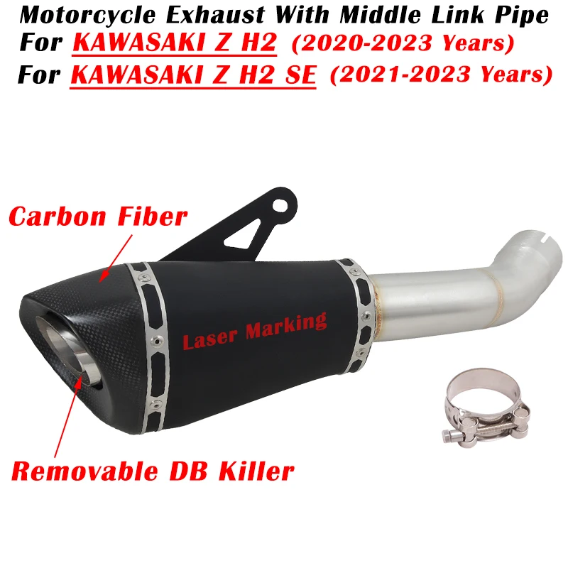 For-KAWASAKI-ZH2-Z-H2-SE-2020-2022-2023-Motorcycle-Exhaust-Escape ...