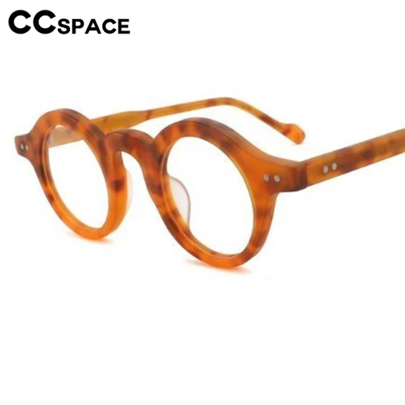 Round-Acetate-Optical-Glasses-Frame-Men-Ladies-Casual-Rivet-Spectacles ...