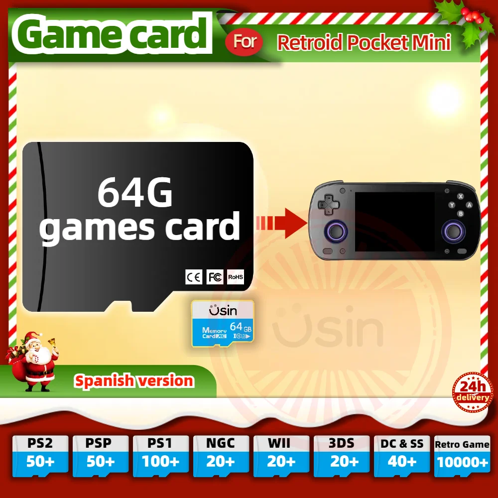 SD-Game-Card-For-Retroid-Pocket-Mini-5-Spanish-version-Retro-PS2-PSP ...