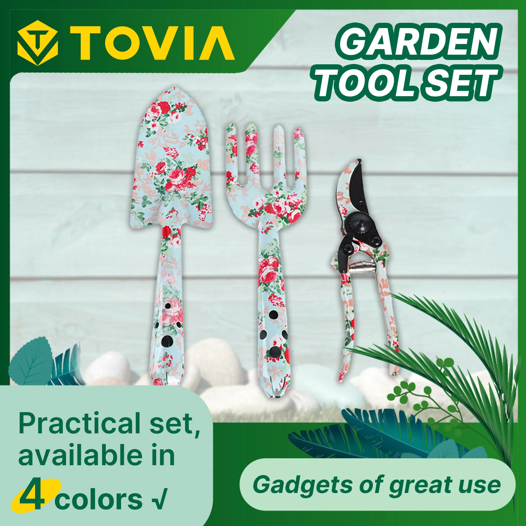 New-printed-gardening-gadgets-three-piece-garden-hand-tool-set ...