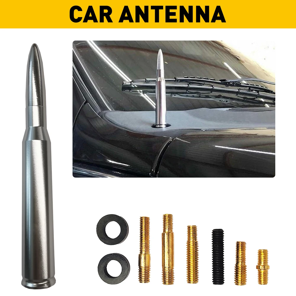 Bullet Antenna for Car Motorcycle Boats FM Radio Stations 14cm Length ...