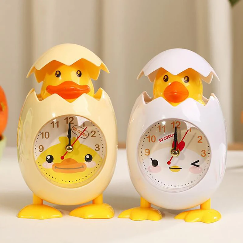 Cartoon-Eggshell-Chick-Alarm-Clock-Battery-Powered-Table-Bedside-Mini ...