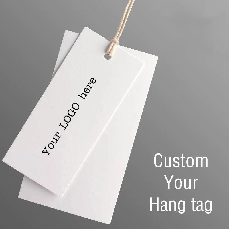 Custom Logo Hang Tag Personalized Brand Name Text Design Clothing Label ...