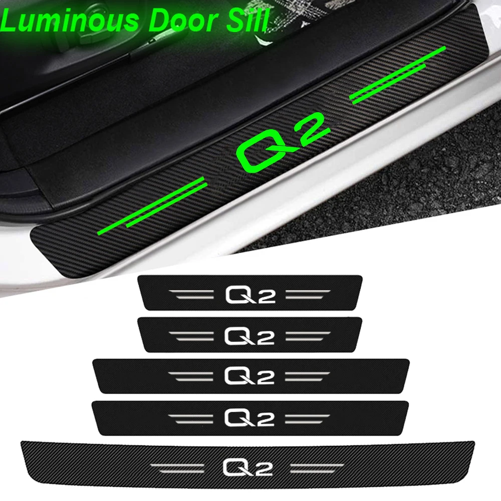 Luminous-Car-Threshold-Sticker-Door-Sill-Protection-Plate-For-Audi-Q2 ...