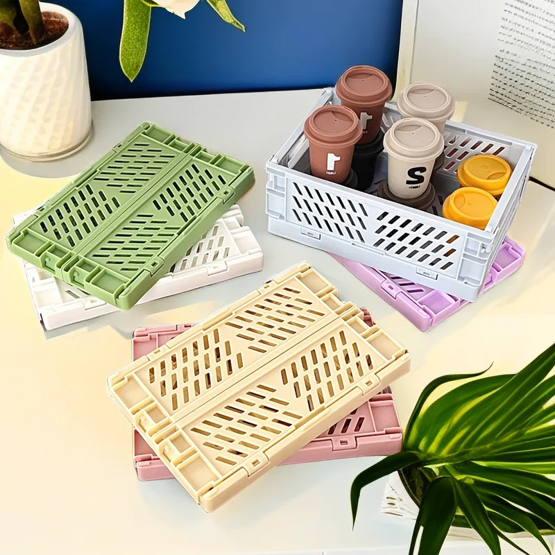 Mini-Stackable-Folding-Storage-Box-Basket-Office-Desk-Sundry-Organizers ...