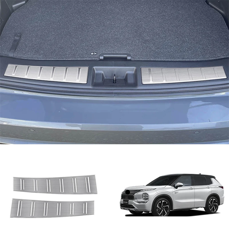 Car Modified For Mitsubishi Outlander 2022 2023 Stainless Steel Silver ...