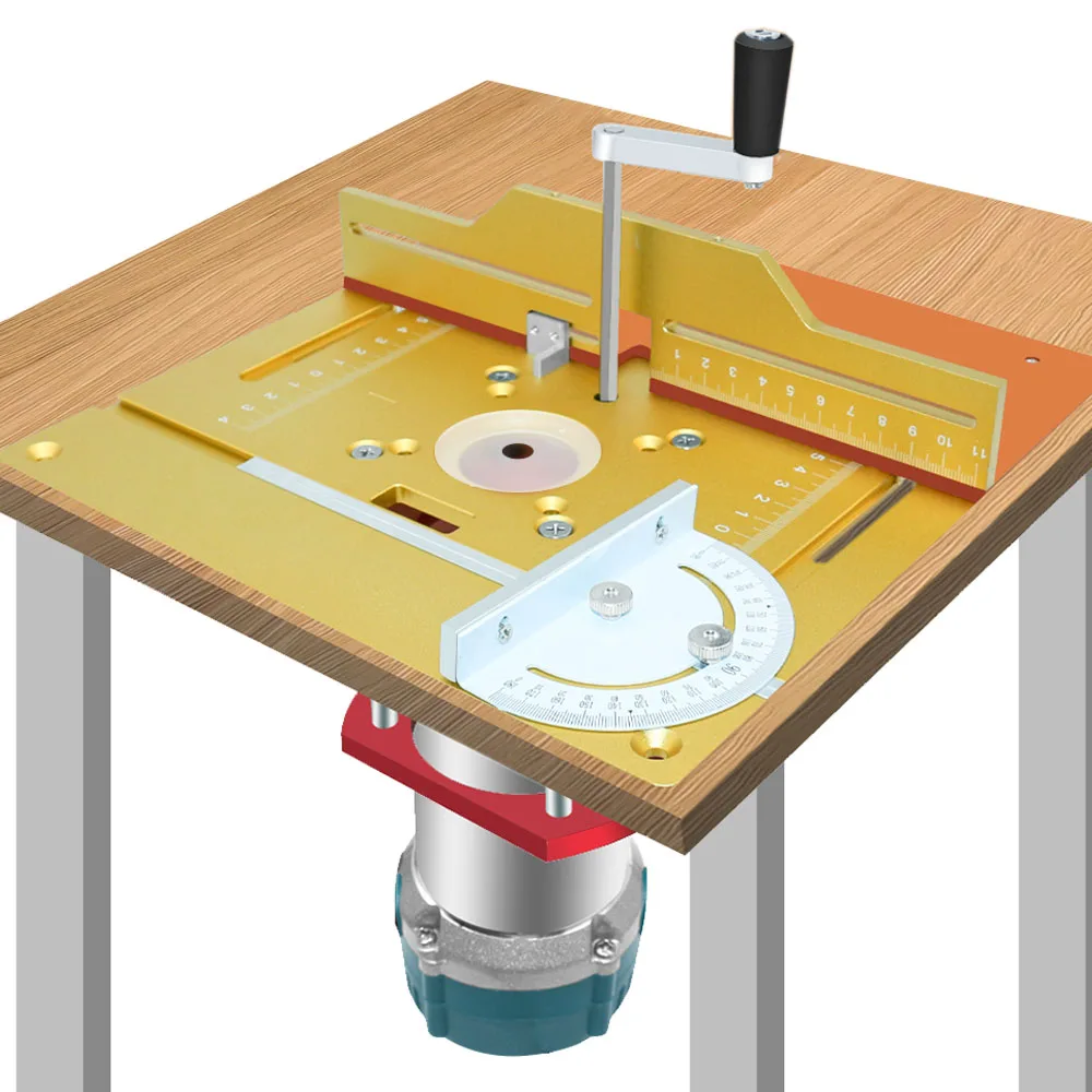 Upgraded-Aluminium-Router-Table-Insert-Plate-Woodworking-Tool-Set-with ...