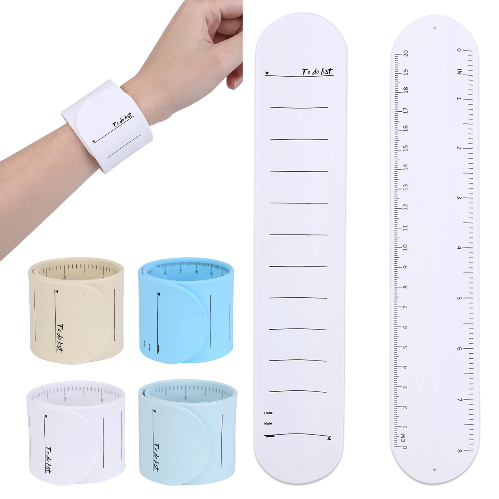 Silicone-Memo-Bracelet-Reusable-Wearable-Pocket-To-do-List-Wrist-Strap ...