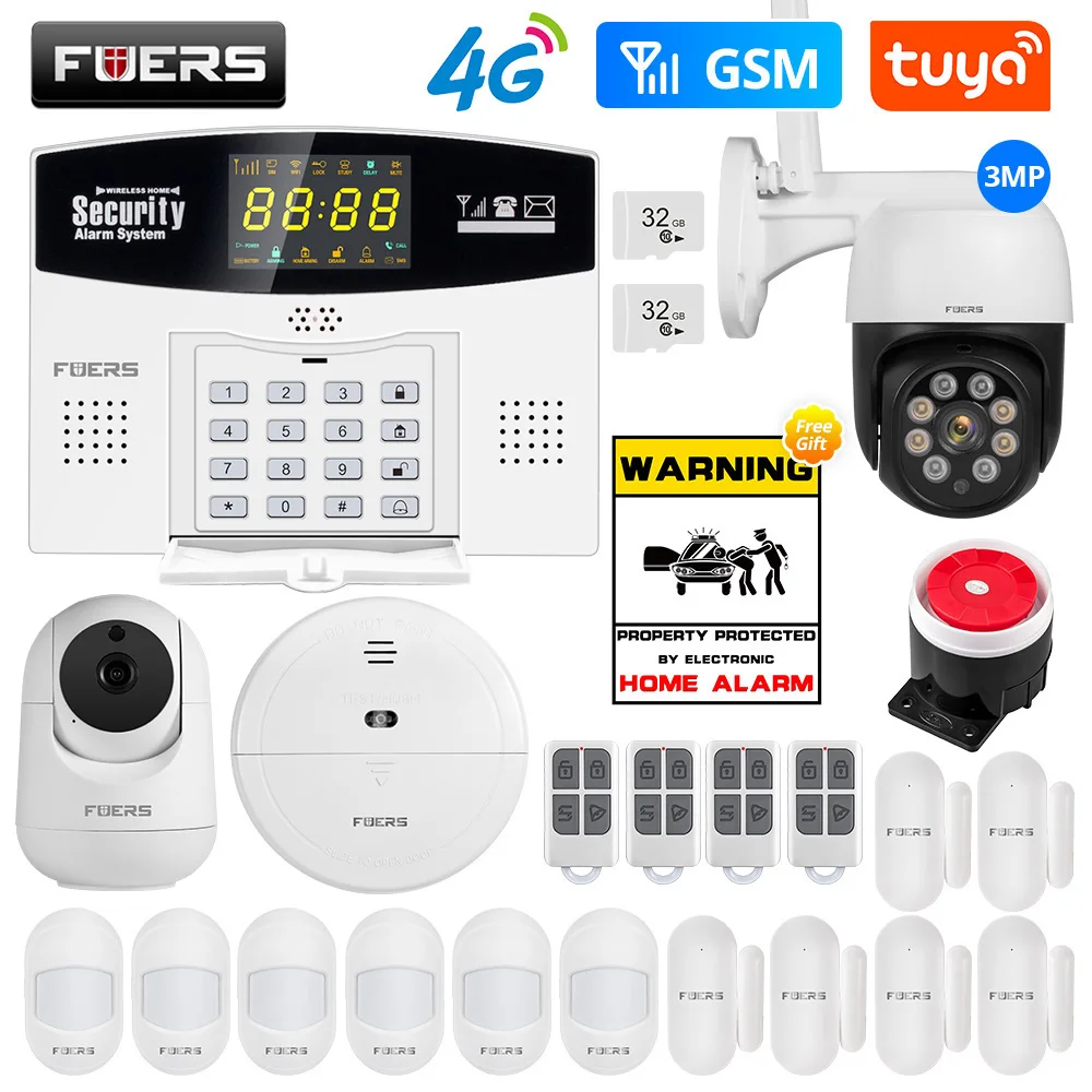 Fuers W214 4g Tuya Smart Alarm System Wireless Burglar Smart Home ...