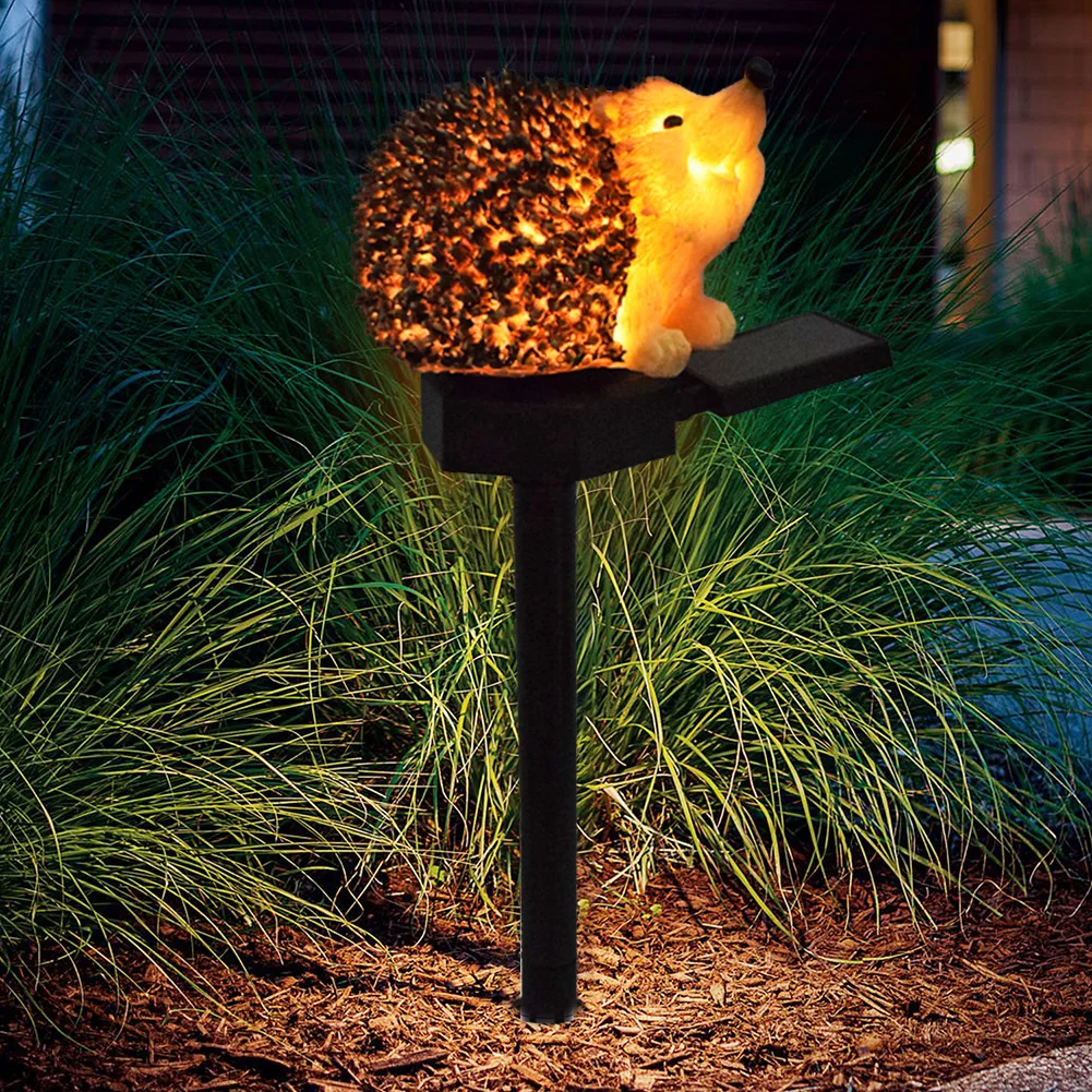 Hedgehog Solar Garden Lights Statue Ornament - styloclubs.com