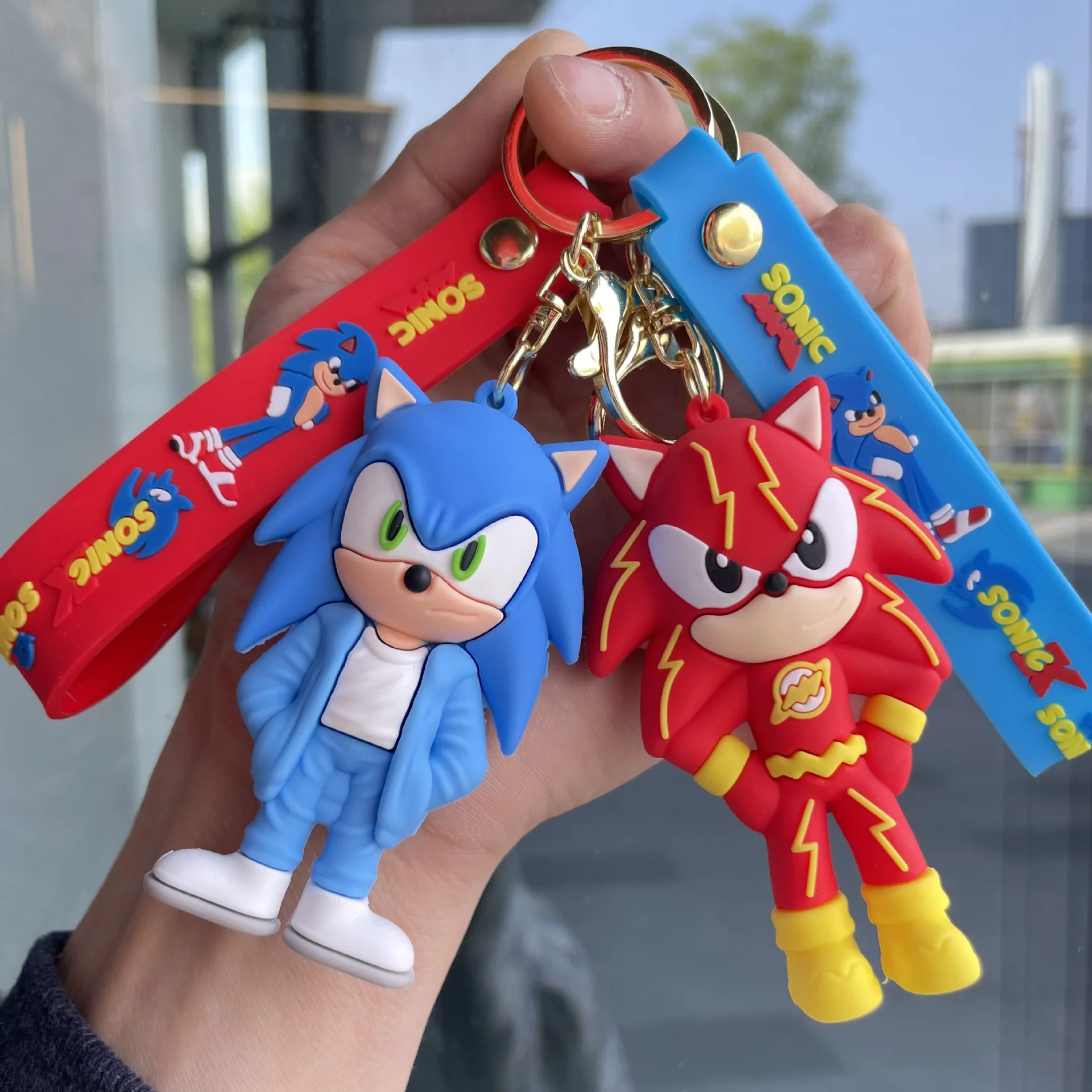 Super Mouse Sonic Keychain Anime Cartoon Doll Cute Bag Pendant Car ...