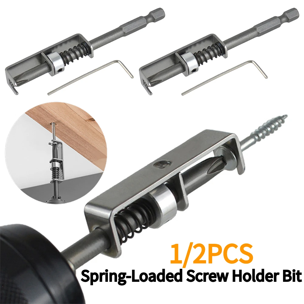 Spring-Loaded Screw Holder Bit Wear Resist Anti-Drop Screwdriver Bit ...