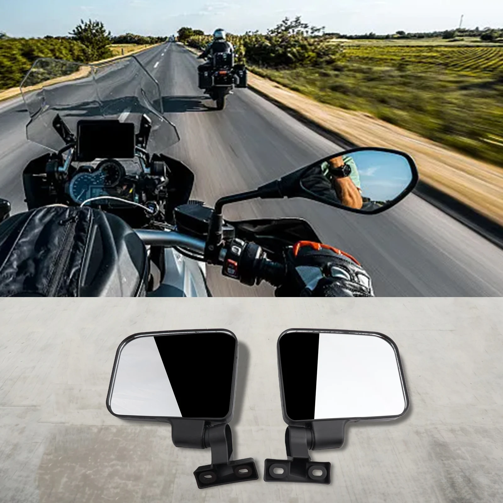 Pair-Motorcycles-Rearview-Mirror-Side-Mirror-For-Safety-View-Turning ...