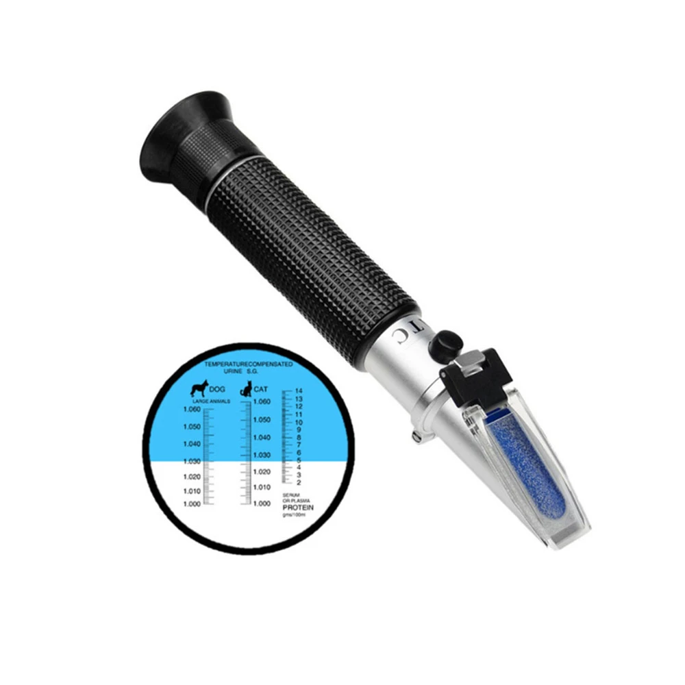 1PC Handheld Veterinary Refractometer Pet Cat&Dog Medical Serum Protein ...