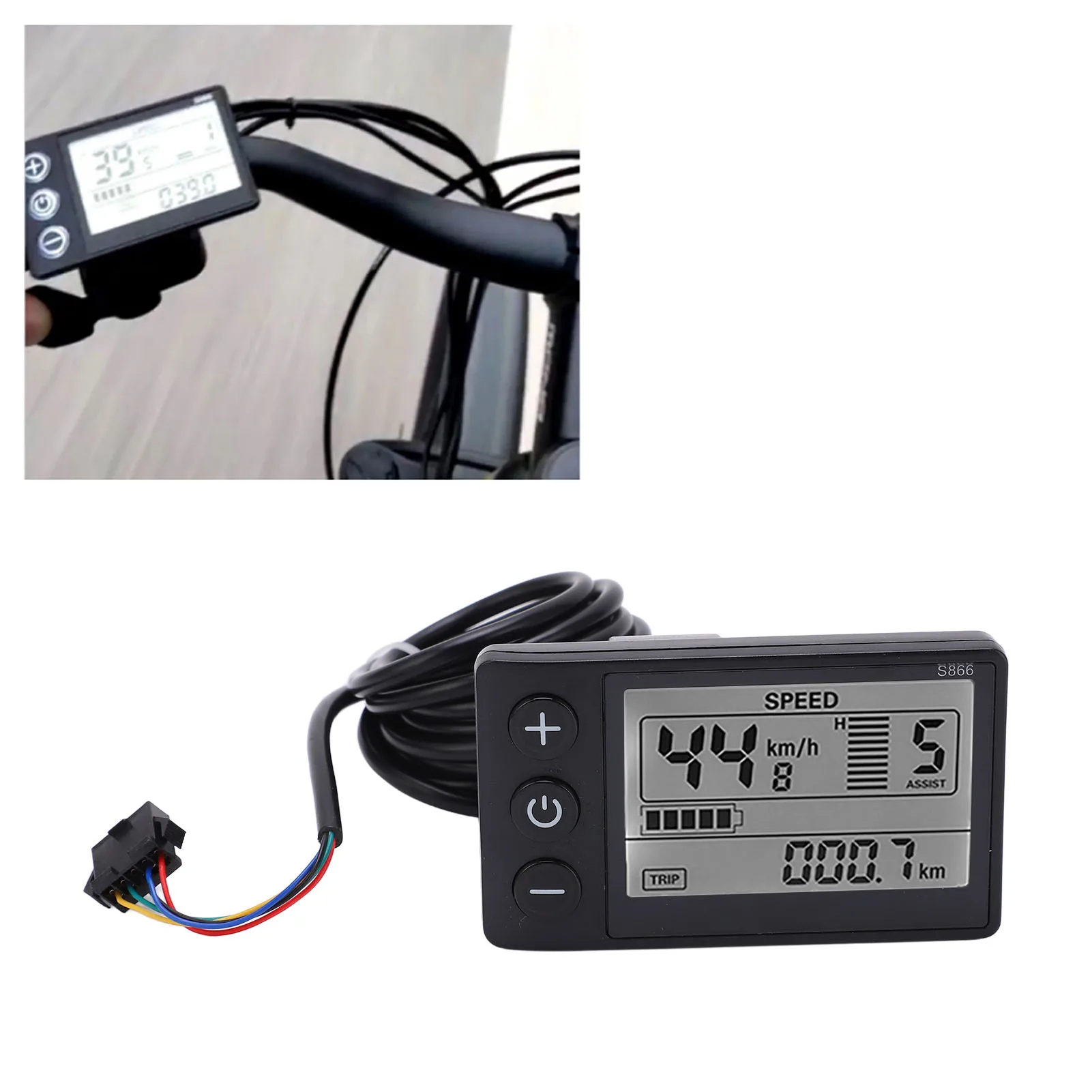 Electric-Scooter-Meter-24V-36V-48V-Control-Panel-With-SM-Plug-Electric ...