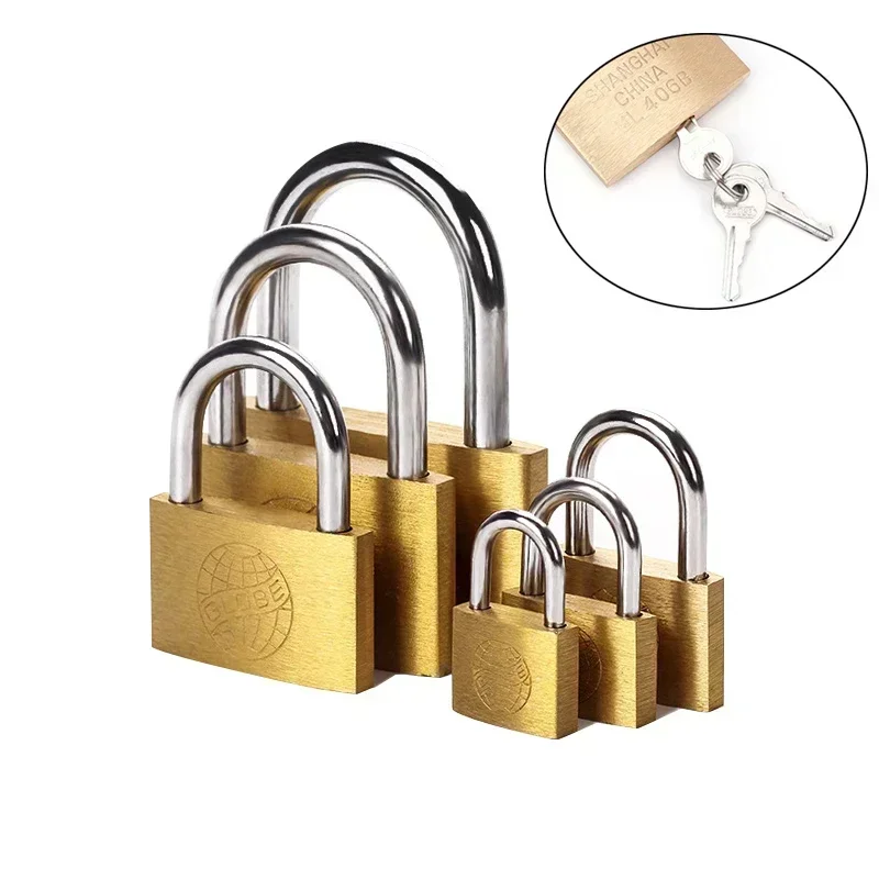 25mm-30mm-40mm-50mm-60mm-Copper-Padlock-Suitcase-Locker-Home-Hardware ...