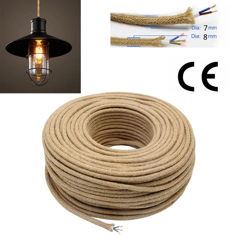 250V-2-Core-3-Core-Vintage-Hemp-Rope-Jute-Jacket-Braided-Flex-Cable ...