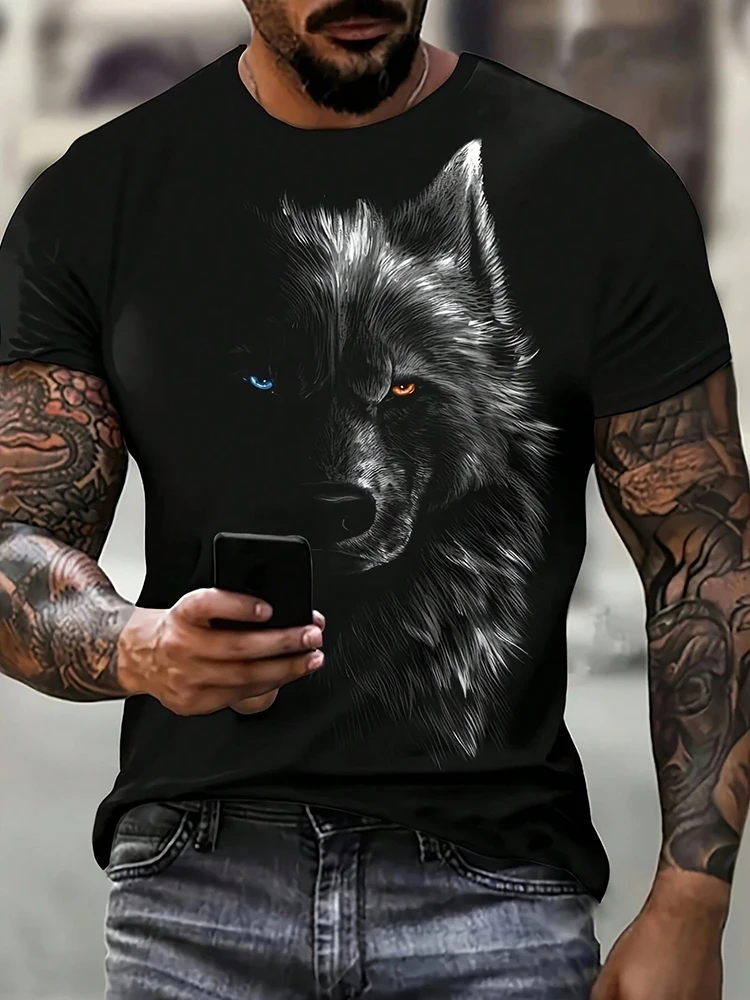 Camiseta-con-estampado-de-lobo-de-estudiante-diferente-para-hombre ...