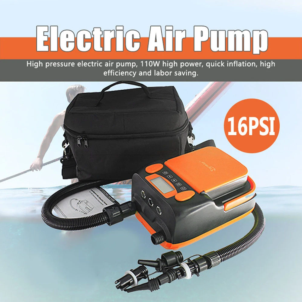 Electric Air Pump 16psi High Pressure Auto-off Electric Pump Inflator ...