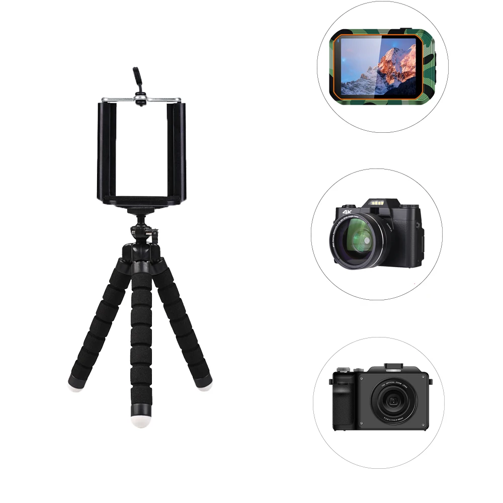 Universal Moblie Phone Clip Bracket Holder Mount Tripod Monopod Stand ...
