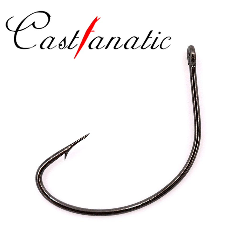 Castfanatic SENKO Worm Barbed Fishing Hook WIDE GAP High Carbon Steel ...