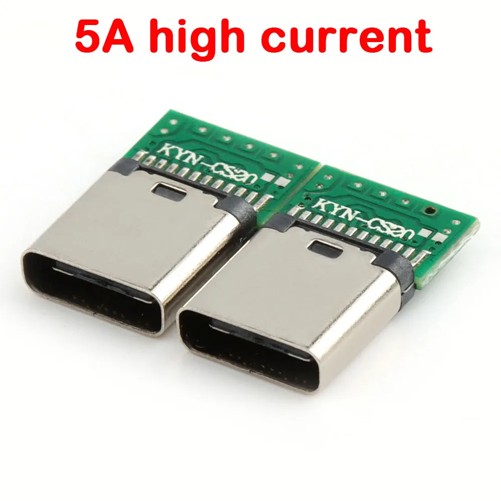 TYPE C 용접 와이어 암 보드 5A 고전류 USB C 커넥터, 6P 안드로이드 DIY 플래시 충전 플러그, 고속 충전 포트 잭| | - AliExpress