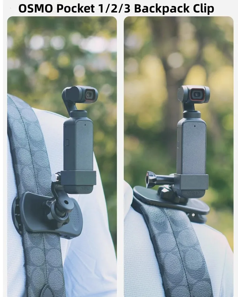 Gimbal Camera Backpack Clip 360 Degree Rotate Screen Facing Inward ...