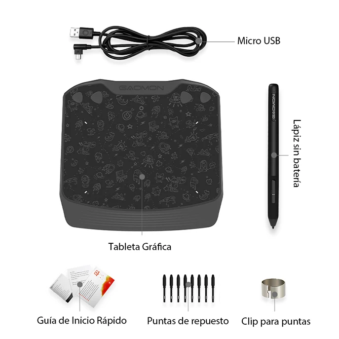 GAOMON Tableta digitalizadora gráfica gaomon S630 5x32 Pulgadas ...