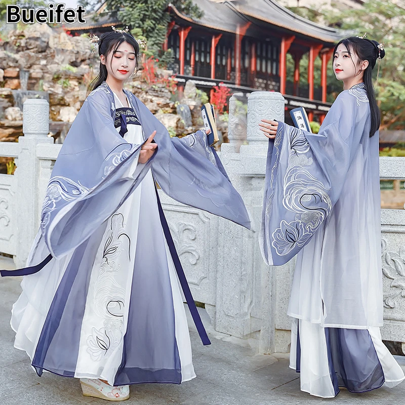 Hanfu chino tradicional para mujer, traje de danza folclórica nacional ...