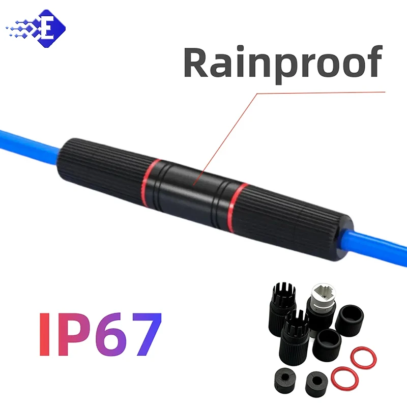 Rainproof-Black-RJ45-Female-Network-Cable-Connector-Waterproof-Coupler ...