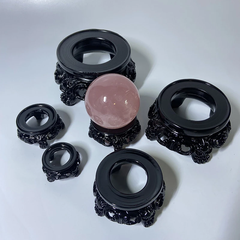 New Black Resin Crystal Ball Base Sphere Pedestal European Style Home ...
