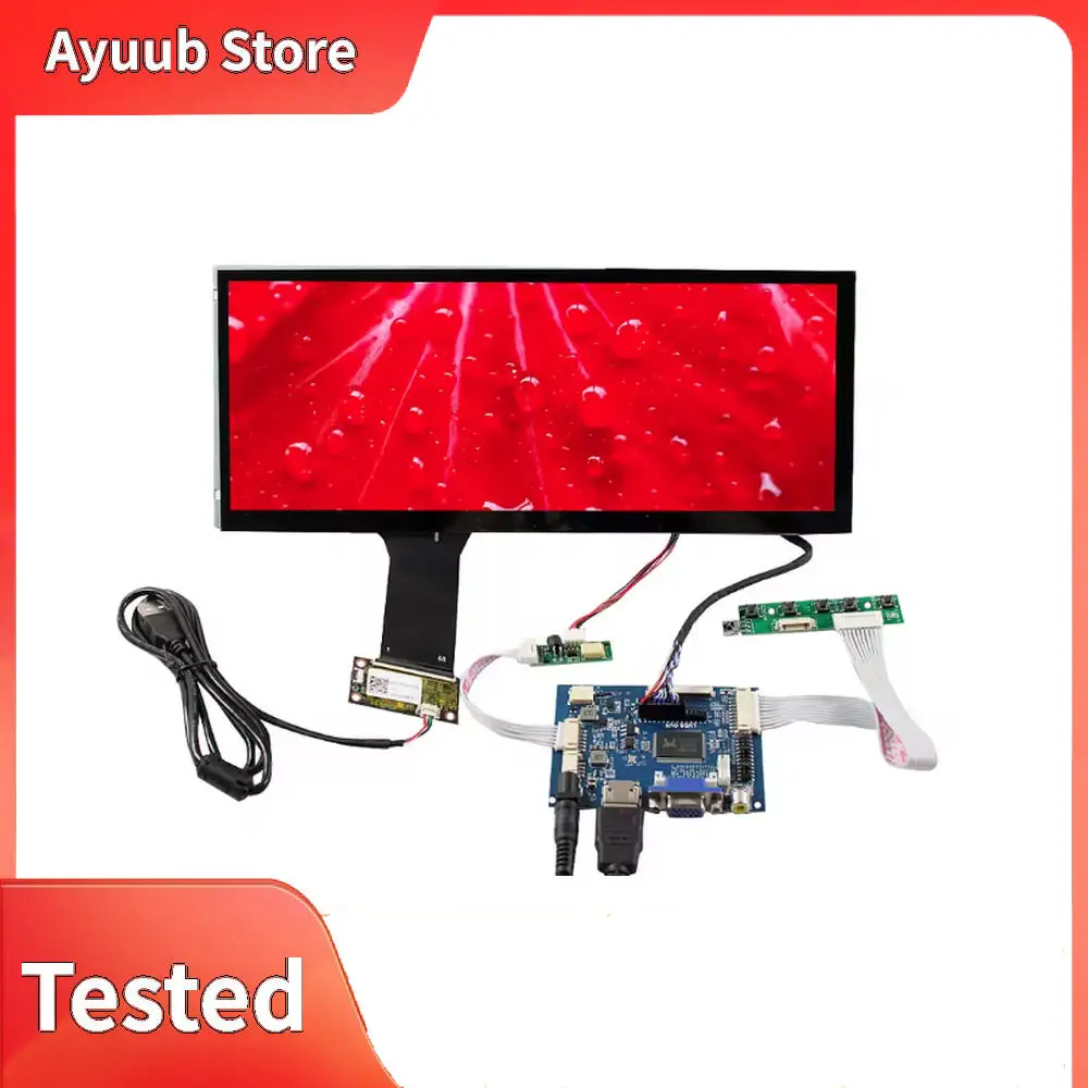 12.3inch Lq123k3lg01 1280x480 Lcd Screen Bar Lcd Touch Display With Hd ...