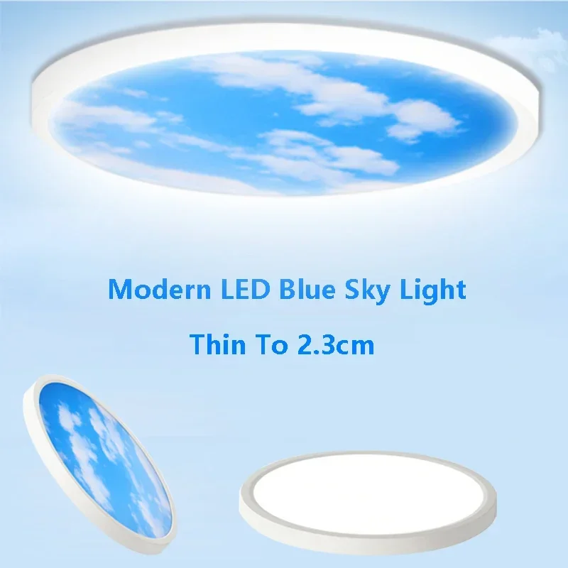 LED-Ceiling-Light-Modern-Blue-Sky-Ultra-thin-Lighting-23-30-40CM-For ...