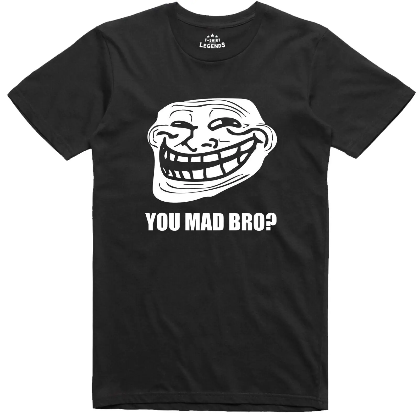Troll-Face-Meme-You-Mad-Bro-Gamer-Web-Geek-Funny-Mens-Loose-Fit-Cotton ...